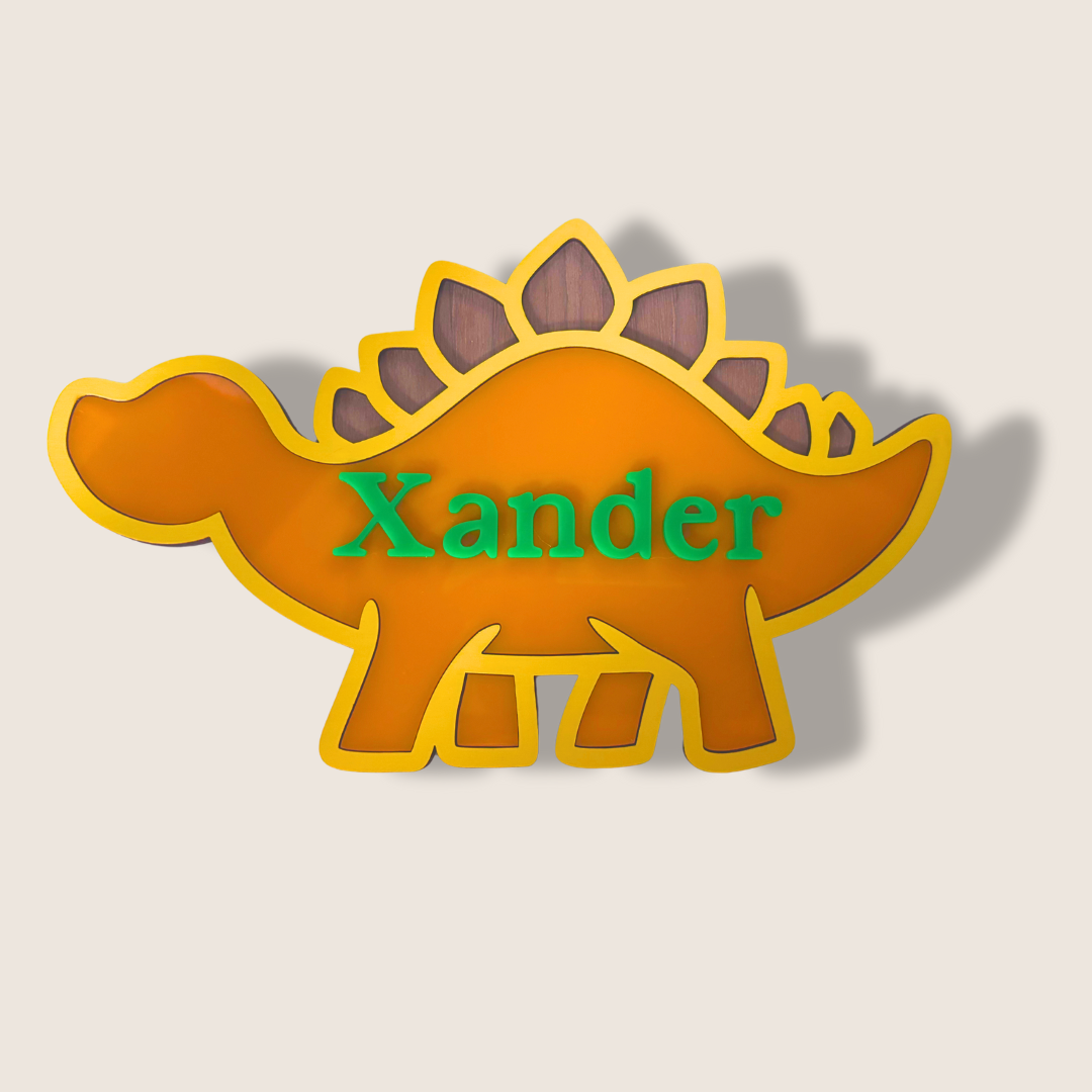 Personalised Children's Room Sign - Dinosaur – The Wee Rhubarb Gift Co Ltd